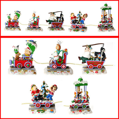 HAMILTON COLLECTION FAMILY GUY CHRISTMAS TRAIN SCULPTURE SET X 5 ...