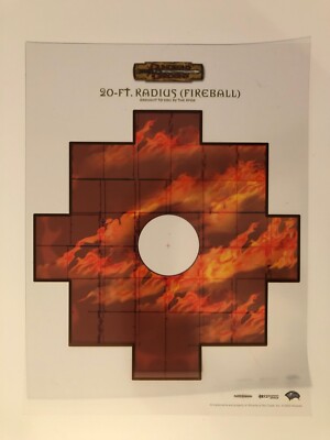 RPGA Promo 20-Ft. Radius Fireball Template Dungeons & Dragons Terrain ...