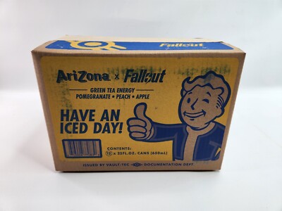 12 Pack Fallout Arizona Green Tea Energy Drink Case 3 Flavors Vault-Tec ...