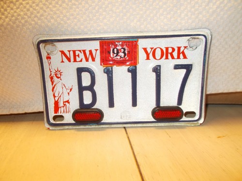 VINTAGE NEW YORK MOTORCYCLE LICENSE PLATE STATUE OF LIBERTY | eBay