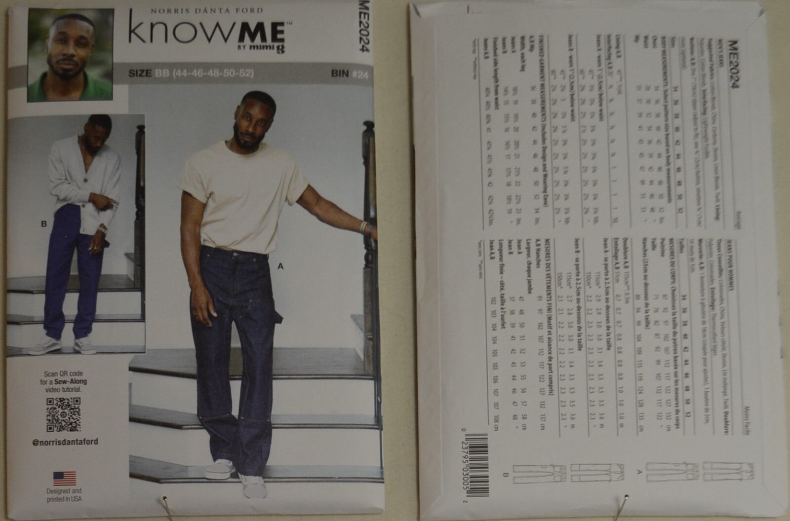 McCalls know ME 2024 - Men's Jeans by: Mimi G. - Norris Danta Ford | eBay