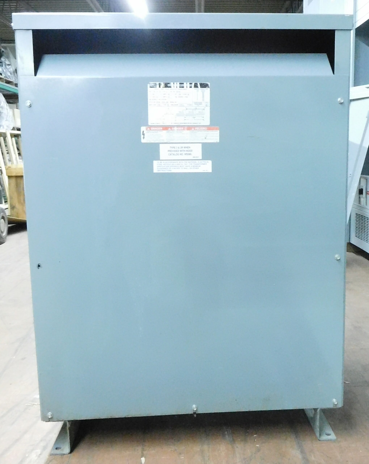 SQUARE D 150KVA TRANSFORMER 150T3H 480V 208Y/120V 3PH CLASS AA 1YEAR ...