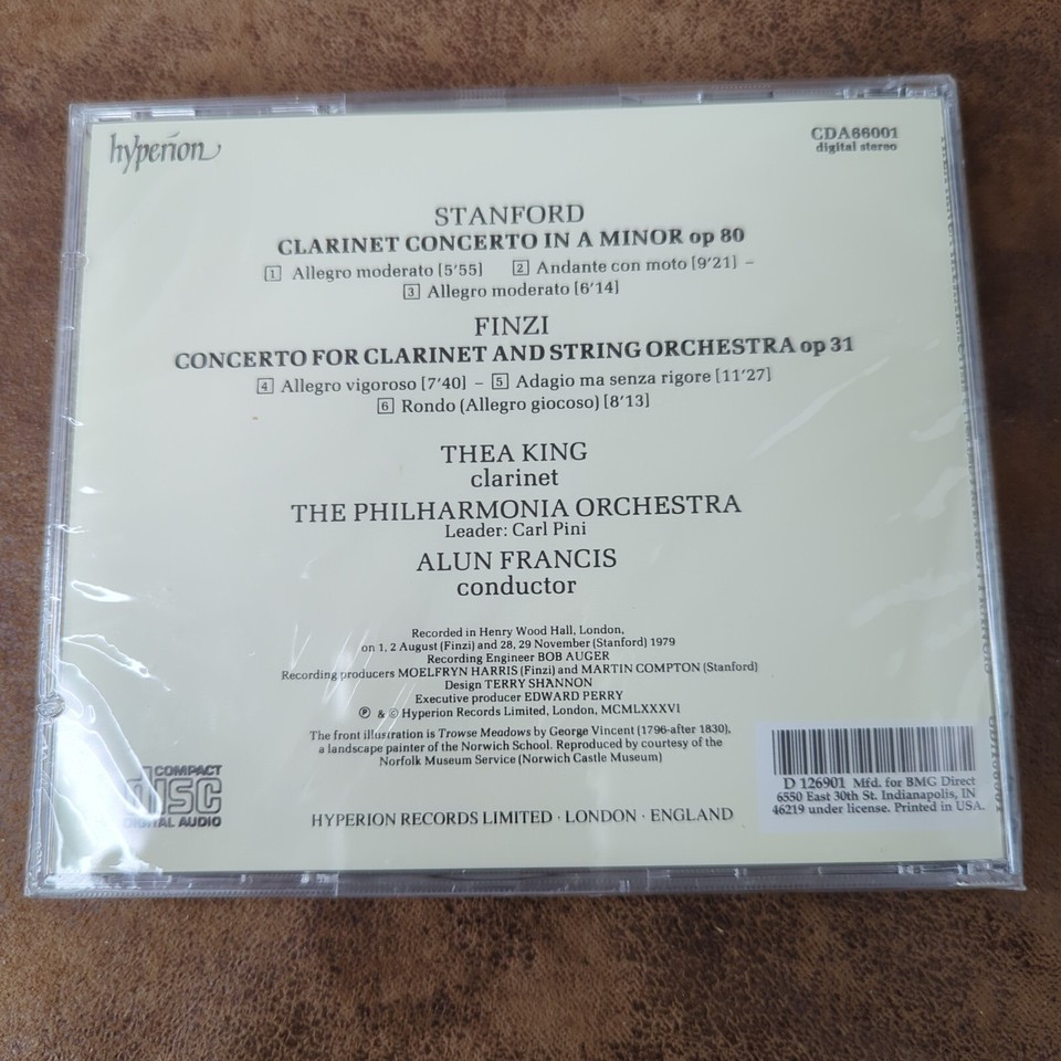 Hyperion THEA KING Stanford Finzi Clarinet Concerto (CD Hyperion) | eBay