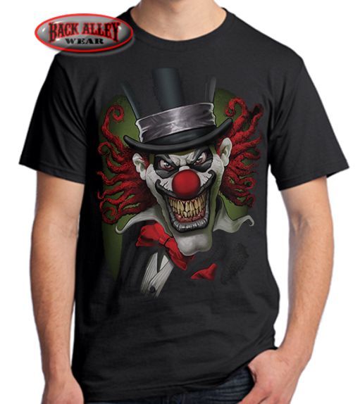 CRAZY CLOWN T-SHIRT FIGHTER Tee ~ Scary Evil Jester ~ MMA Insane | eBay
