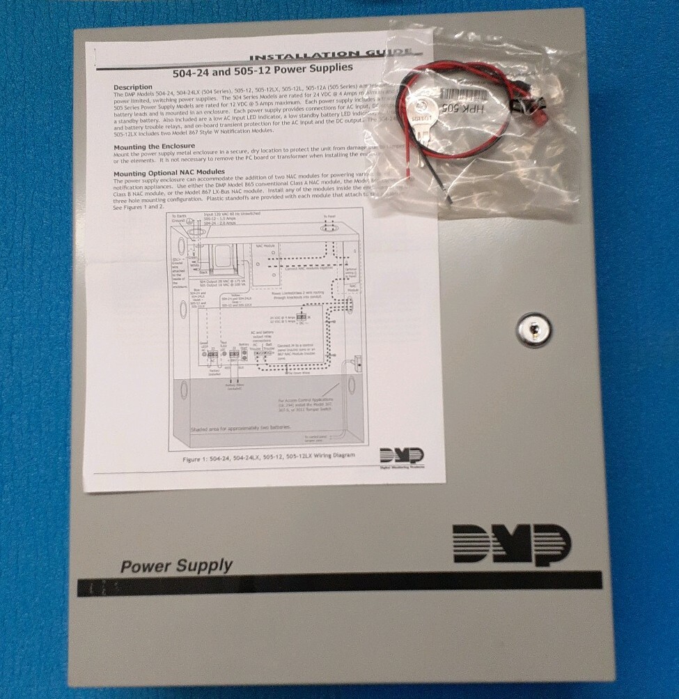 DMP 505-12 Power Supply/Battery Charger For Fire, Burglar Alarm, Access ...