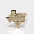 10K Yellow Gold Diamond-Cut Map of Texas Ring All Sizes | eBay