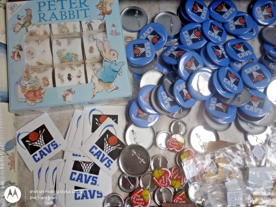 600+US CENSUS,ROSE&MIX PINS;CAVS&CRAFTS BUTTONS;MLB STICKERS;LOCATION ...