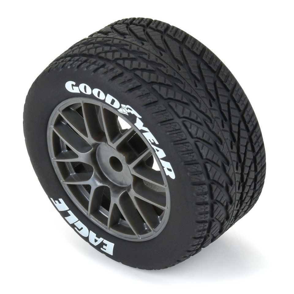 Pro-Line Racing Goodyear Eagle Rain Tire F/R MTD Grey for Losi NASCAR ...