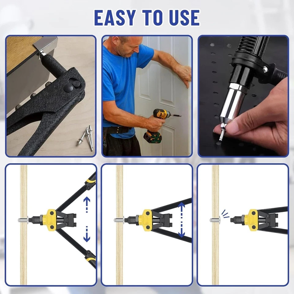 620pcs Pop Rivets Assortment Kit Aluminum Blind Rivets 14 Sizes Blind ...