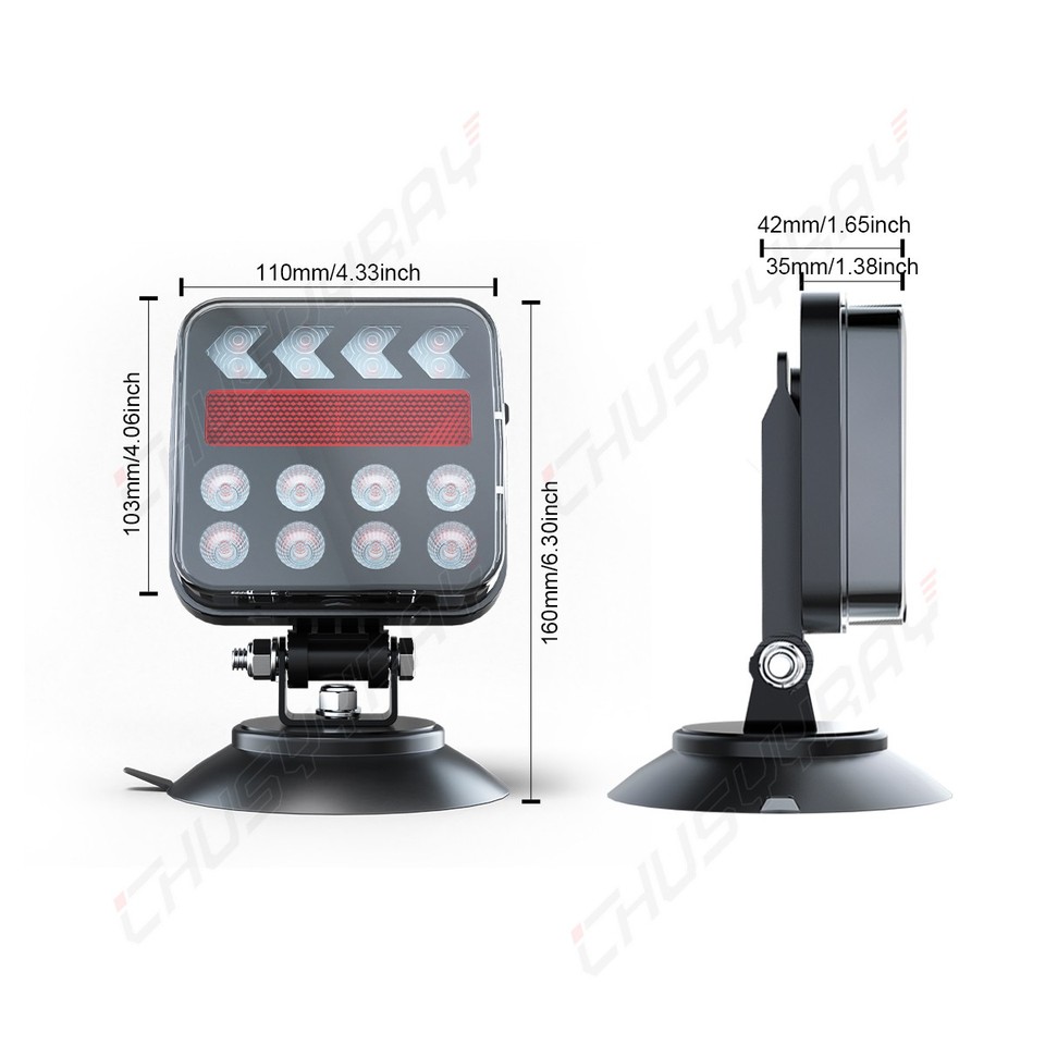 Magnetic Wireless Tail Lights for Trailer, Wireless Trailer Lights Kit ...