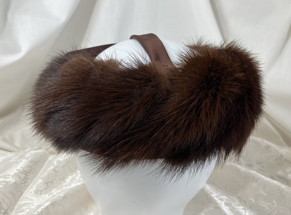Lady Bess Vintage Velvet Mink Fur Women Formal Fascinator Hat With ...