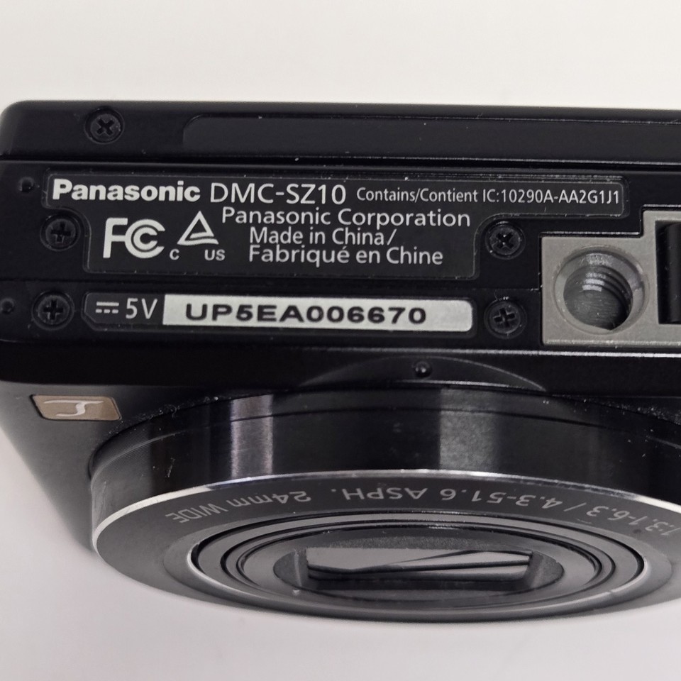 For Parts - Bad Lens - Panasonic Lumix DMC-SZ10 16MP Compact Digital ...
