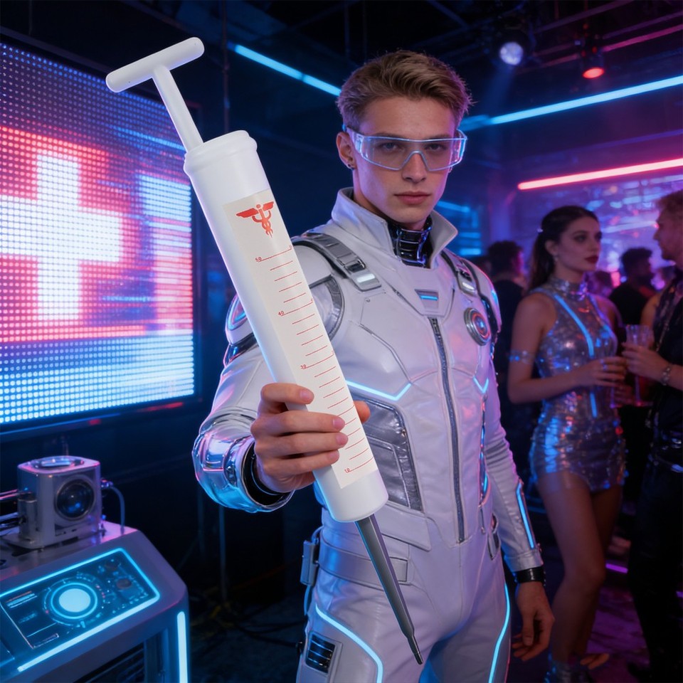 2 Pcs Exaggerated Large Syringe Nurse Cosplay Thermometer Doctor ...