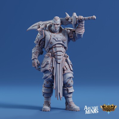 D&D Miniature Earth Genasi Fighter Pose 1 Dungeons and Dragons | eBay