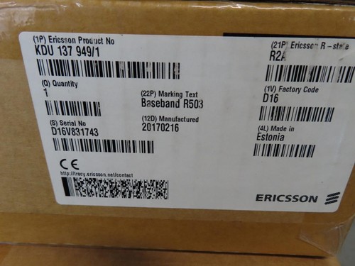 NEW SEALED ERICSSON BASEBAND R503 KDU 137 949/1 R1J 16 PORT BASEBAND ...