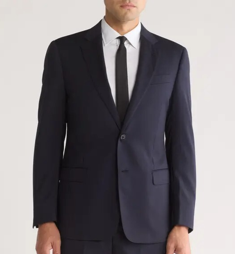 ARMANI COLLEZIONI 100% Wool Slim Fit Suit Jacket Blazer, Blue, 38 S (48 ...