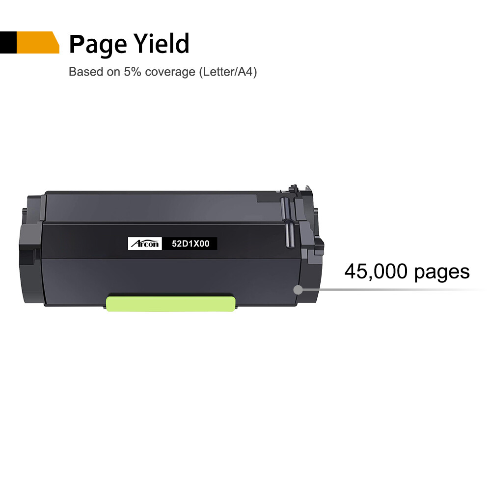 1 Pack 52D1X00 521X Toner Compatible for Lexmark MS711 MS811 MS812 ...