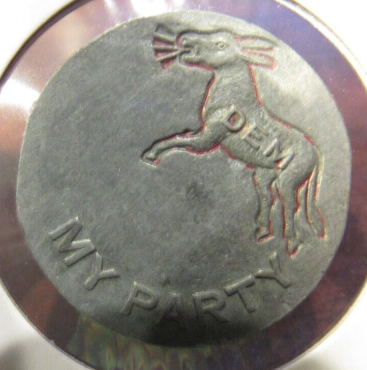 Very Old Democrat / Republican Decision Maker Flipper Coin Token | eBay