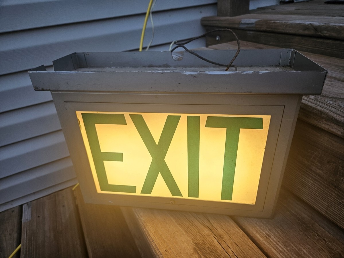 Old Style Glass Exit Sign 3d Glass Exit Sign Model