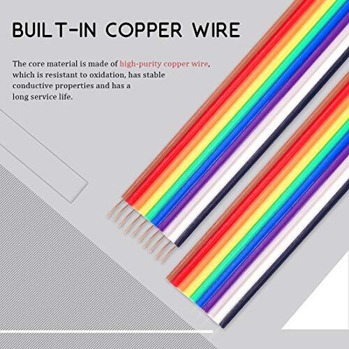 IDC Rainbow Color Flat Ribbon Cable-10 wire (15ft) | eBay