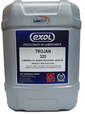 INDUSTRIAL GEAR OIL 320 TROJAN ISO 320 20 LITRES BY EXOL LUBRICANTS | eBay