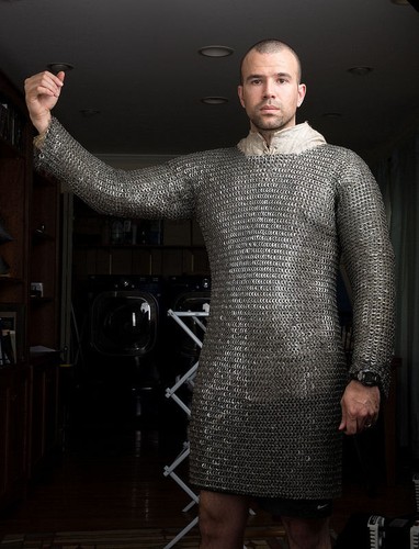 Flat Riveted With Flat Washer 8 mm Chainmail Armor shirt L Size Full ...