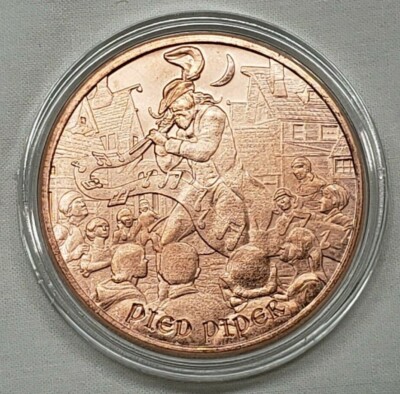 1oz Pied Piper Copper Round Coin #2 of the Medieval Legends Series | eBay