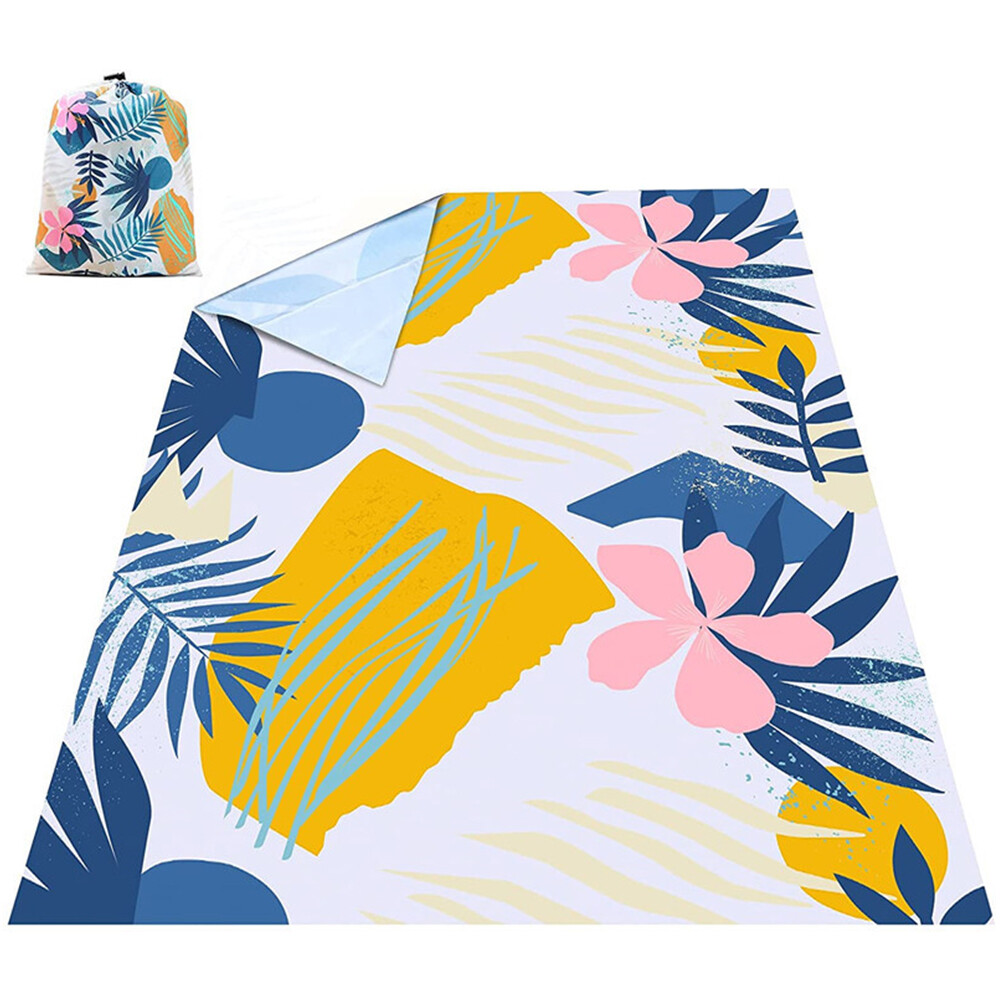 Portable Foldable Beach Blanket Waterproof Camping Tent Mat (Pink ...