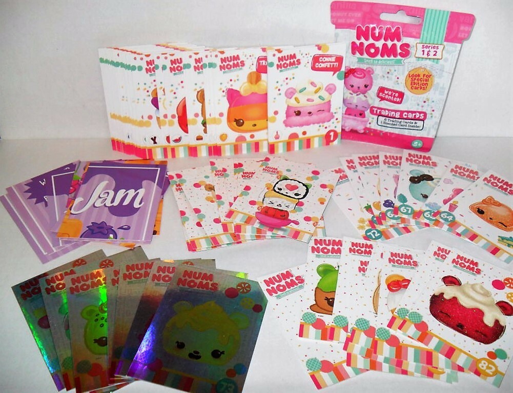NUM NOMS SERIES 1 & 2 TRADING CARDS MASTER SET OF (99) CARDS WITH ALL ...