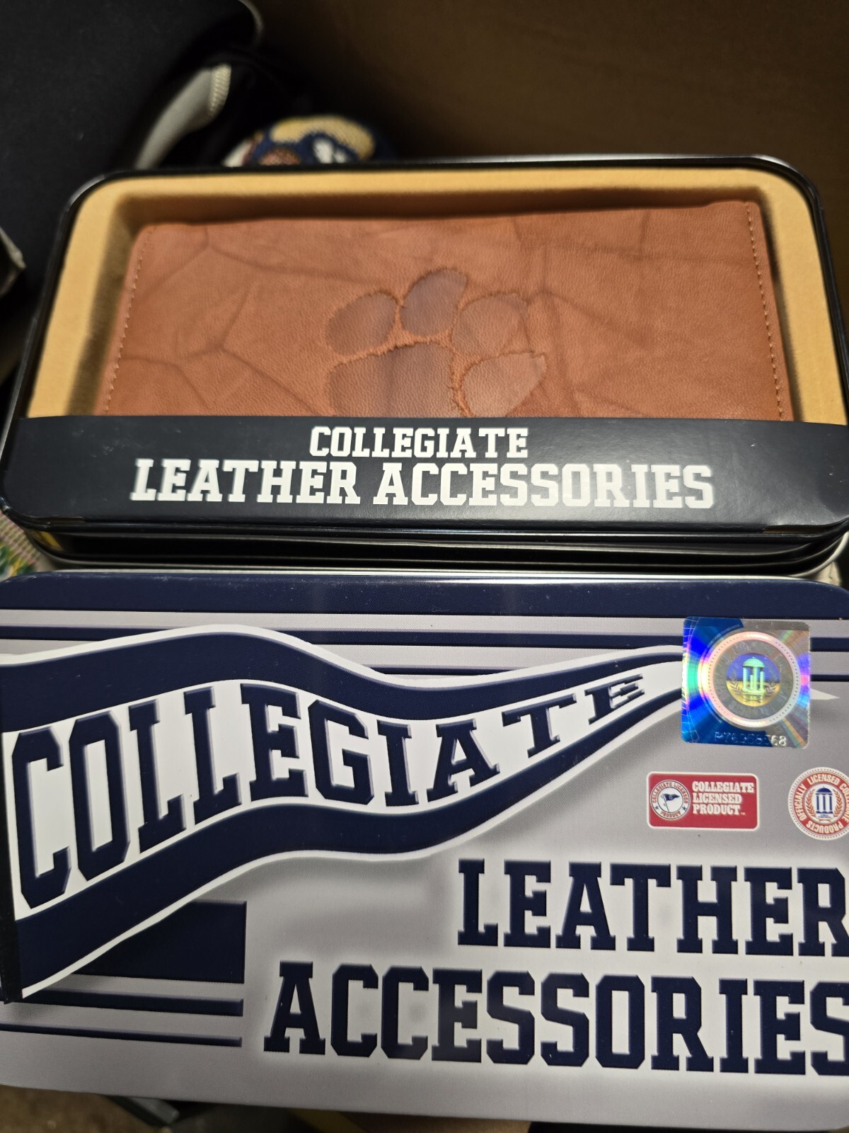 Clemson Collegiate Leather Check Book Cover | eBay