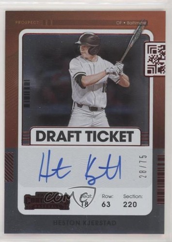 2021 Panini Contenders Prospect Red Draft Ticket /75 Heston Kjerstad # ...