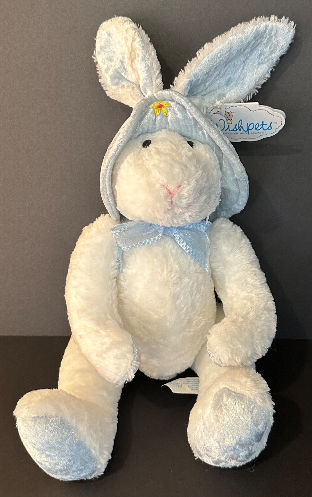 NWT Wishpets Plush Bunny Rabbit W/ Hat & Bow 16" 2000 | eBay