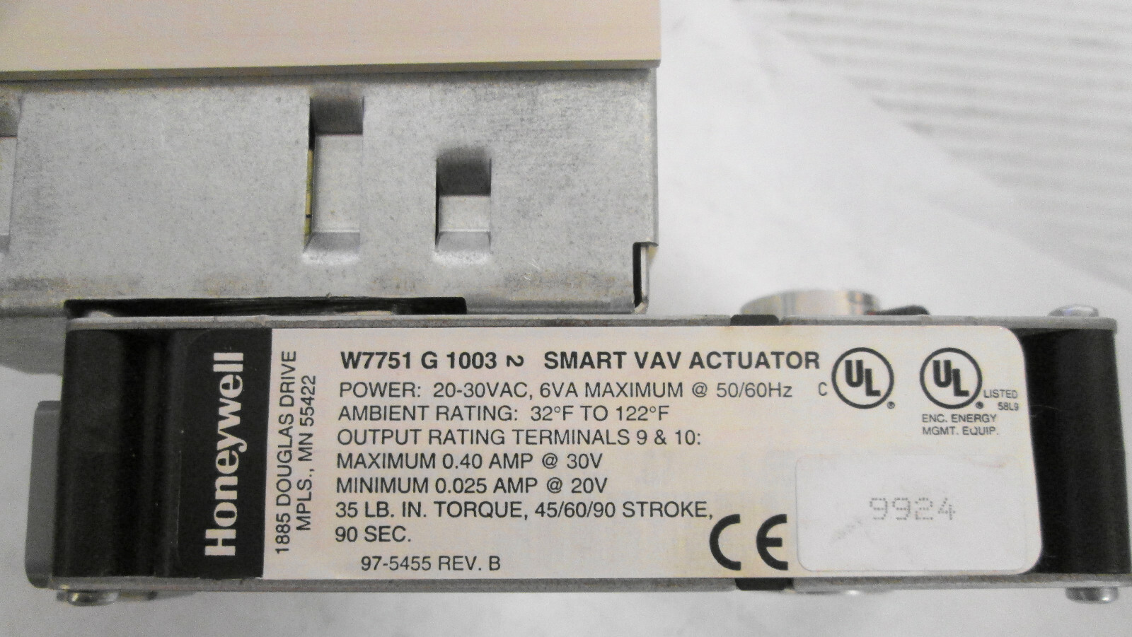 Honeywell W7751G1003 Excel 10 Smart VAV Actuator for sale online | eBay