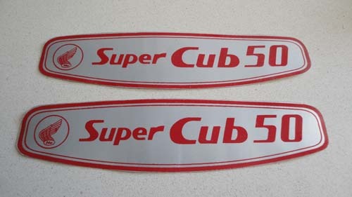 Honda C50 C100 C102 C105 Cub 50 gas tank decals stickers logos emblems ...