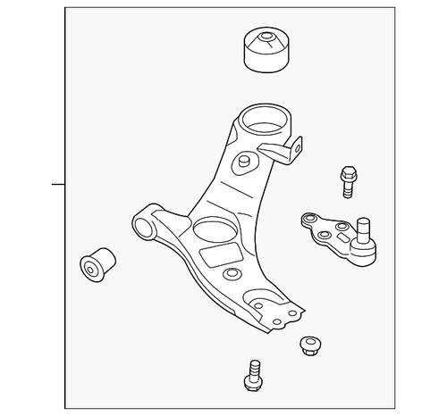 Genuine Hyundai 2013-2018 Santa Fe Sport Lower Control Arm 54501-2P201 ...