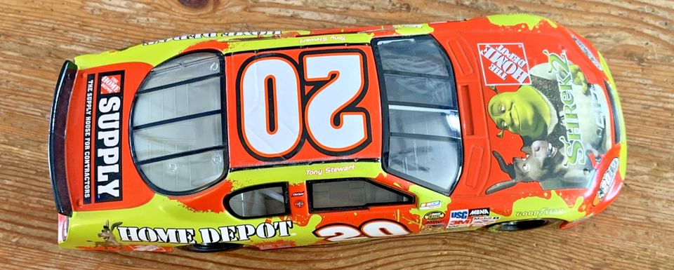 Tony Stewart Diecast Car #20 NASCAR 1:24 Action 2004 Shrek 2 Chevrolet ...