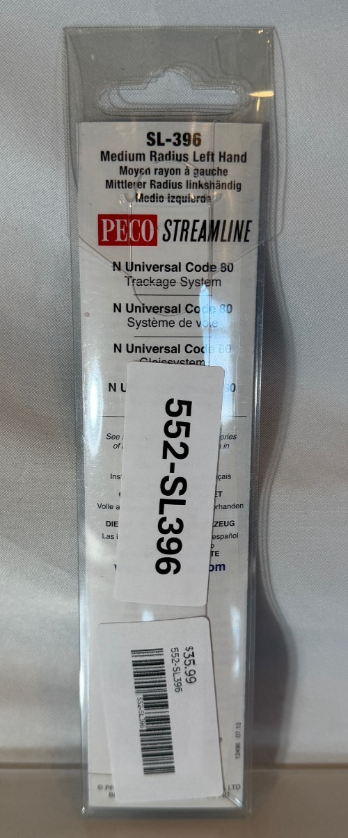 🚂NEW! Peco SL-396 Medium Radius Left Hand Turnout Code 80 N🚂 | eBay