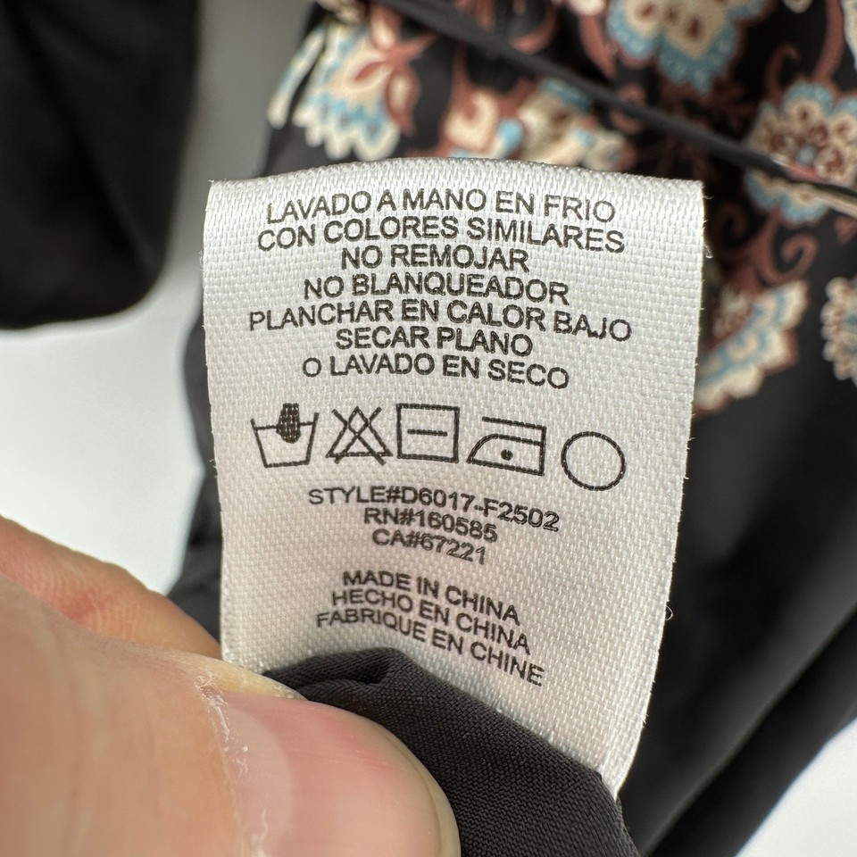 CIEBO Black Paisley Print Ruffle Neck Lace Up Bell Sleeve Mini Dress ...