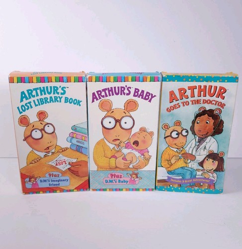 Lot of 3 Vintage Arthur VHS Tapes Arthur's Baby, Goes To Dr, Lost ...