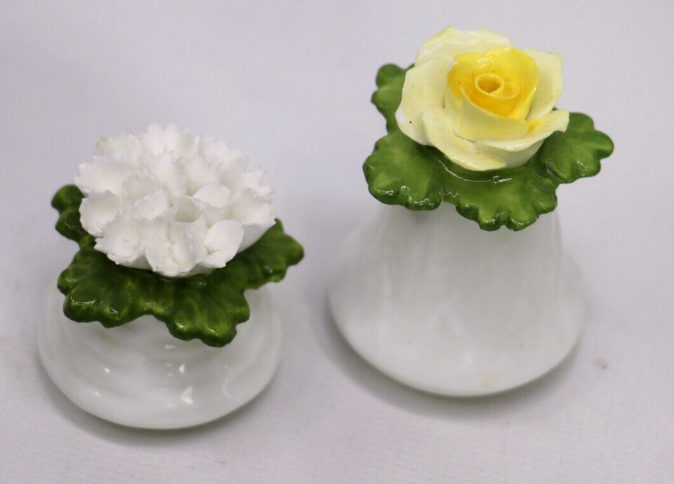 Vintage Aynsley Flower Salt & Pepper Shakers Fine Bone China, Made in ...