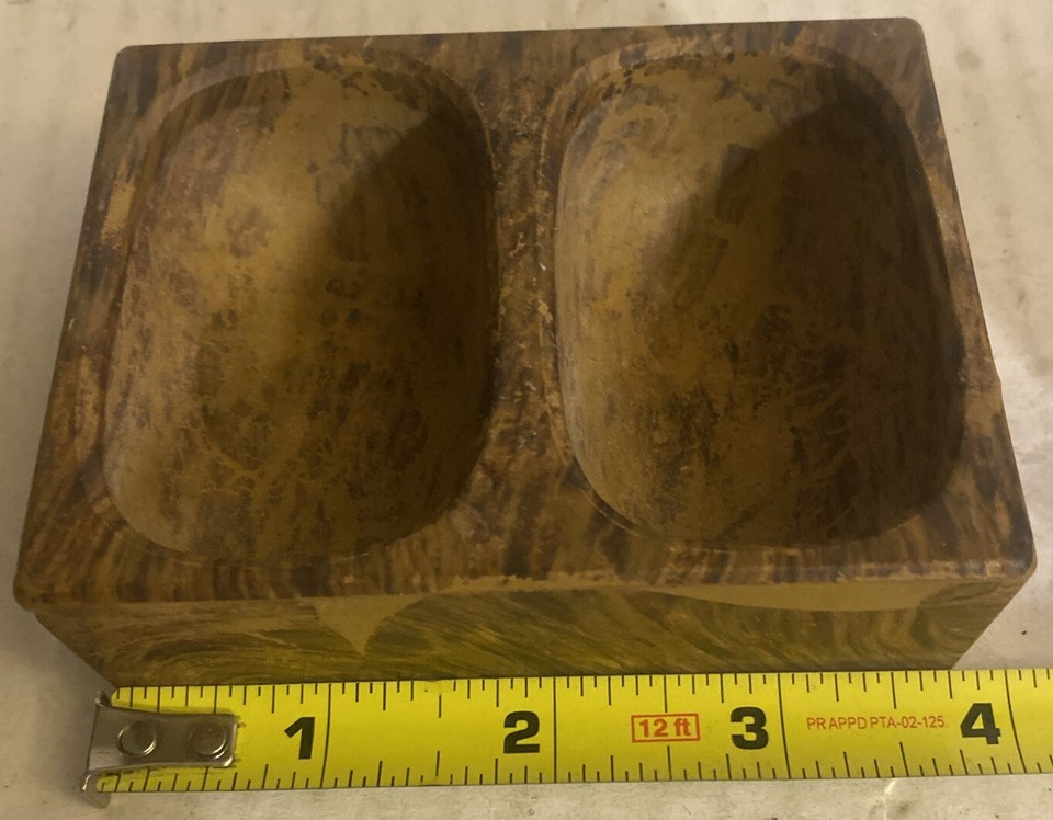 ANTQ 2 Marble Double & Triple Inkwells Paragon Frank A. Weeks MFG Co ...