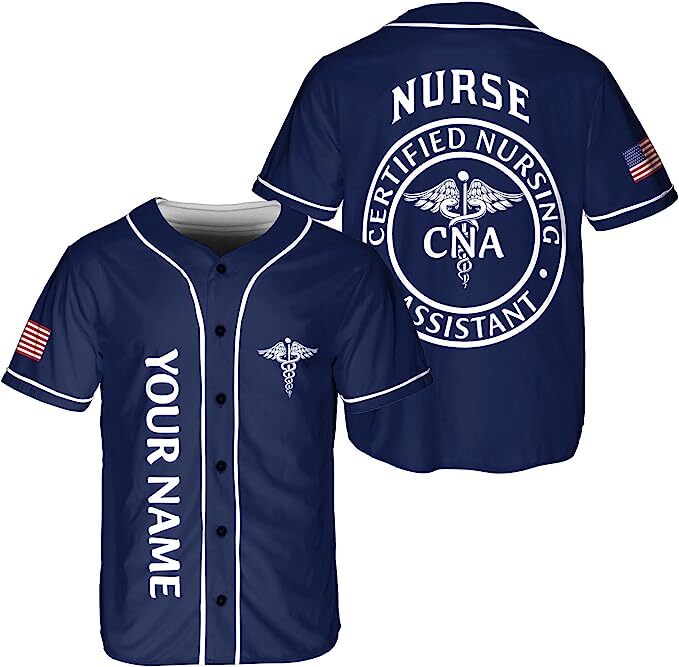 Personalized Nurse Baseball Jersey Flag Nurse Graduation Baseball ...