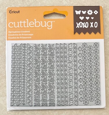 Cricut Cuttlebug Springtime Confetti 4 assorted Cut & Emboss Dies | eBay