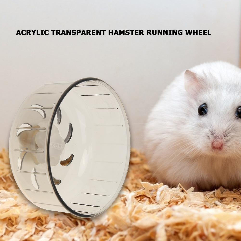 Transparent Hamster Running Wheel Treadmill Small Pet Toys Silent ...