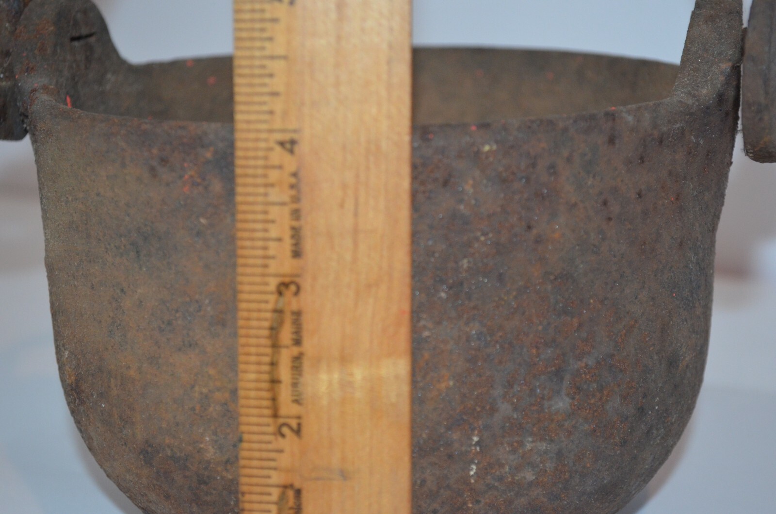 Rare Antique Heavy Iron Smelting-Blacksmith Crucible 9Pd Pot w Handle ...