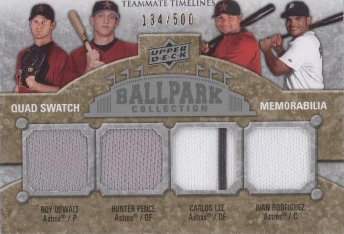 2009 Upper Deck Ballpark Collection - Teammate Timelines Quad Swatch ...