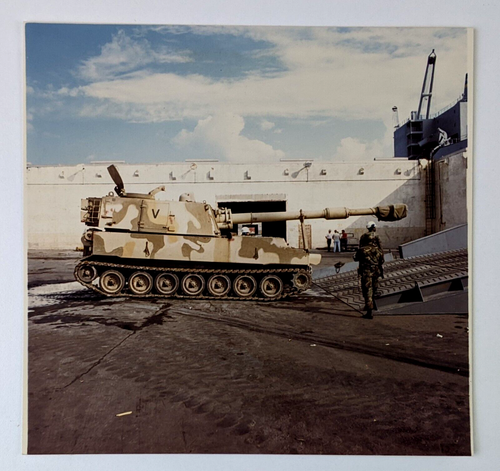 1980s M109 155mm Howitzer Self Propelled Tank Mililtary Loading Vintage ...