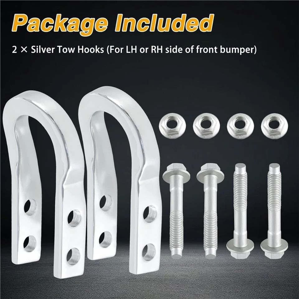 Chrome Front Tow Recovery Hooks Set for Colorado Chevrolet GMC Canyon ...