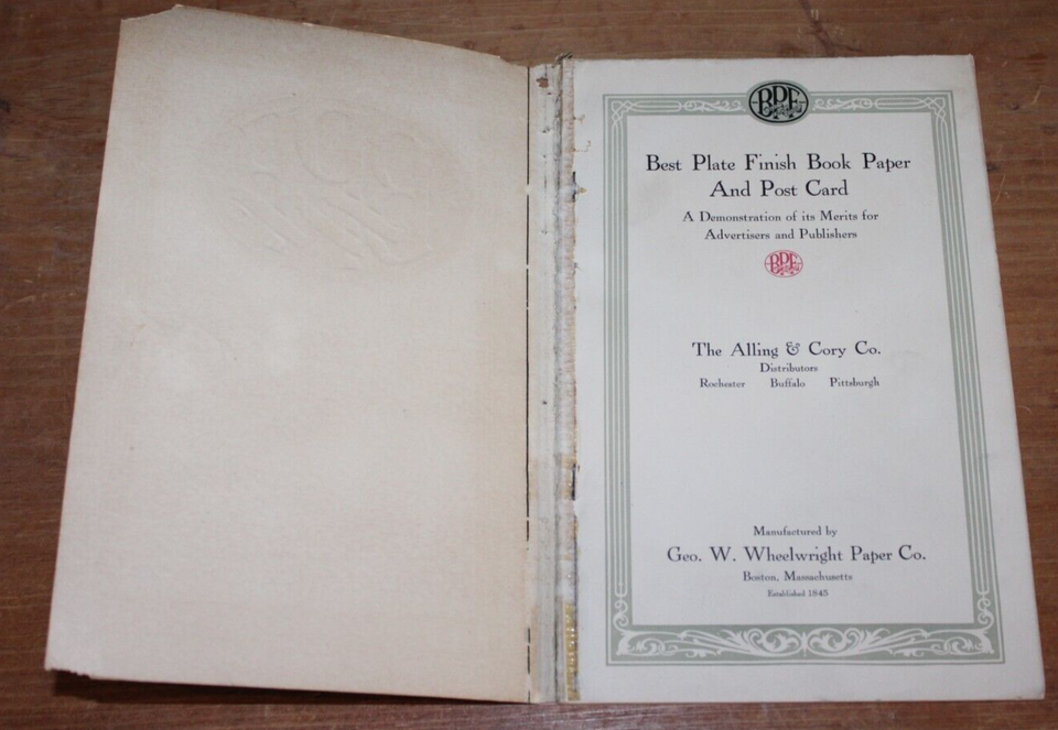 Best Plate Finish Sample Book Wheelwright Paper Co. | eBay