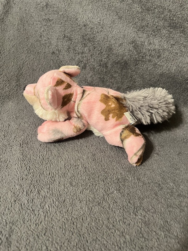 PINK CAMO WILD FOX WOLF PLUSH BABY BEANBAG STUFFED ANIMAL 8" BASS PRO ...